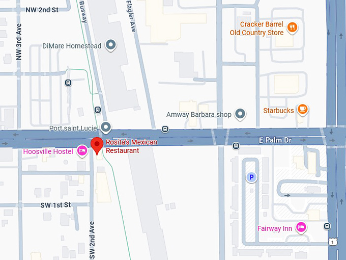 16. rosita's mexican restaurant map