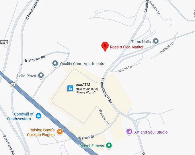 16. rossi's flea market map