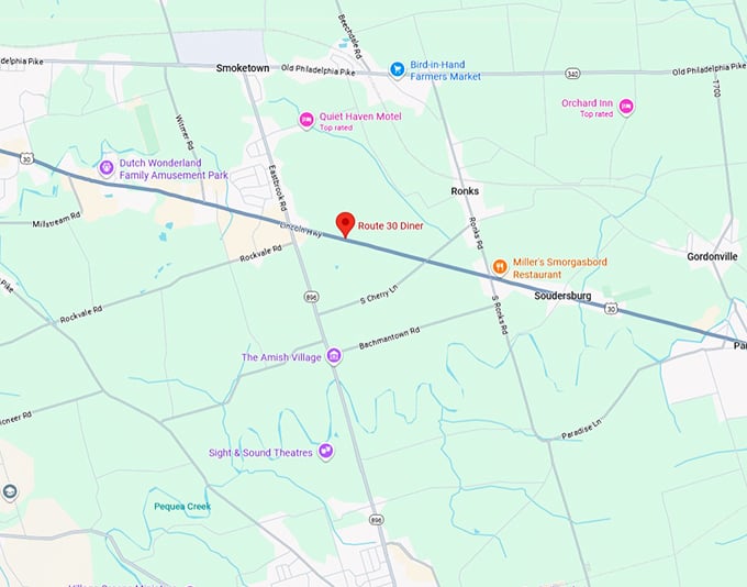 16. route 30 diner map