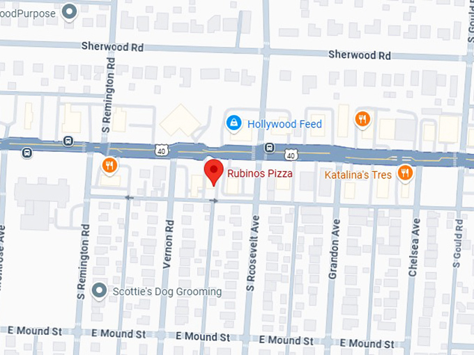 16. rubinos pizza map