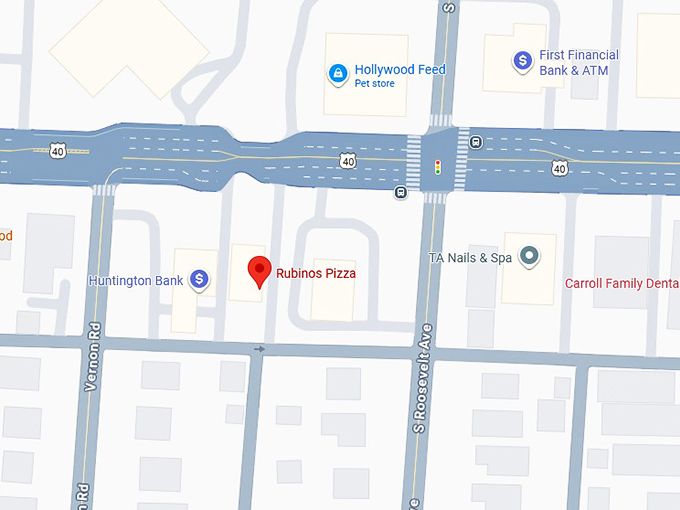 16. rubino&rsquo;s pizza map