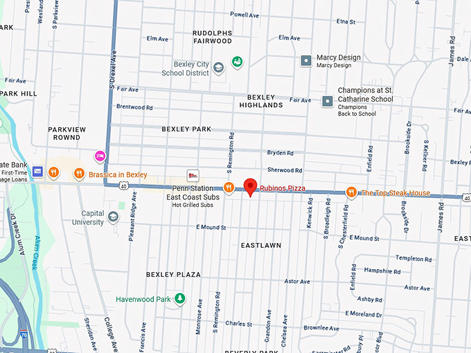 16. rubinos pizza map
