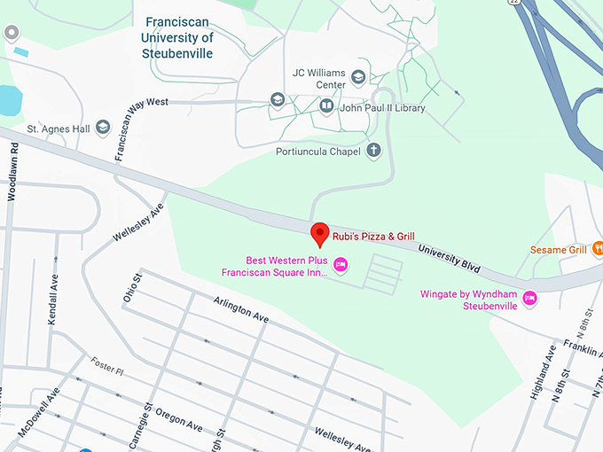 16. rubi's pizza & grill map