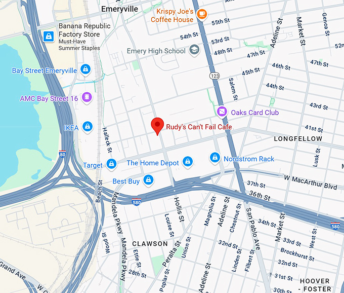 16. rudy's can't fail cafe map