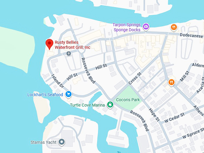 16. rusty bellies waterfront grill, inc. map
