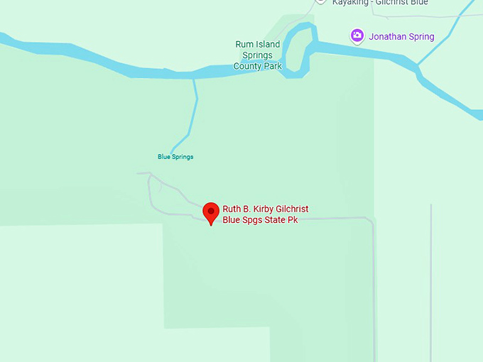 16. ruth b. kirby gilchrist blue springs state park map