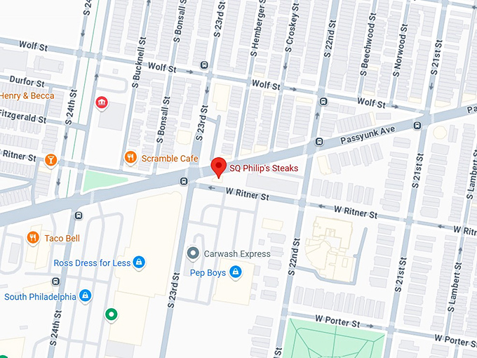 16. sq philip's steaks map