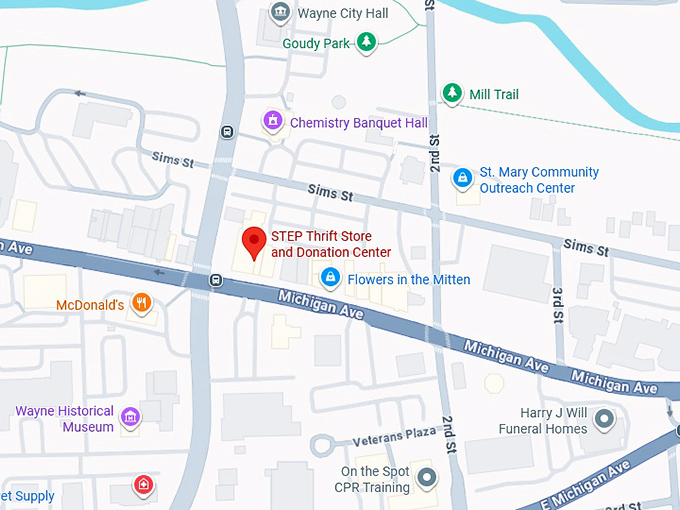 16. step thrift store and donation center map