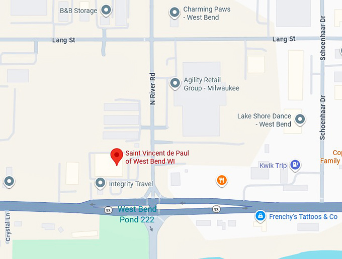 16. saint vincent de paul of west bend wi map