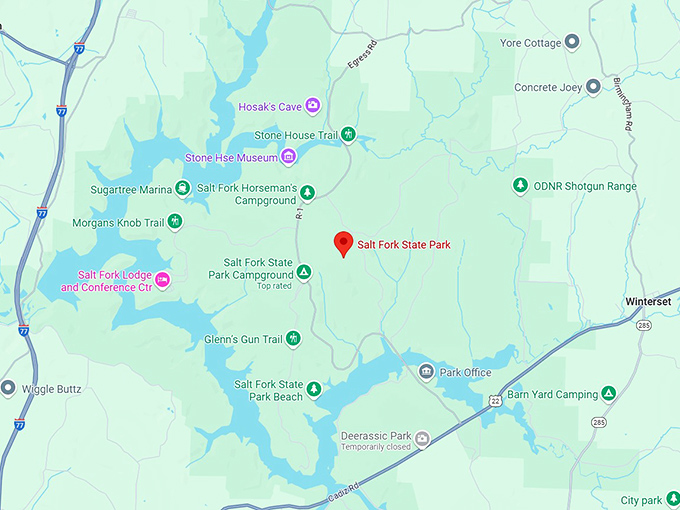16. salt fork state park map