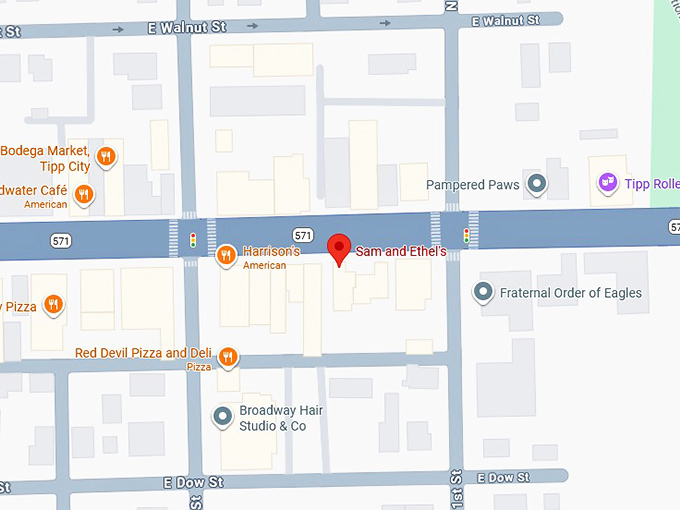 16. sam and ethel's map