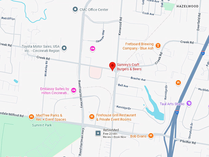 16. sammy's craft burgers & beers map