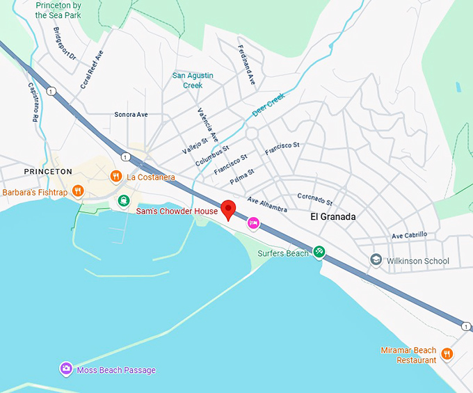 16. sam's chowder house map