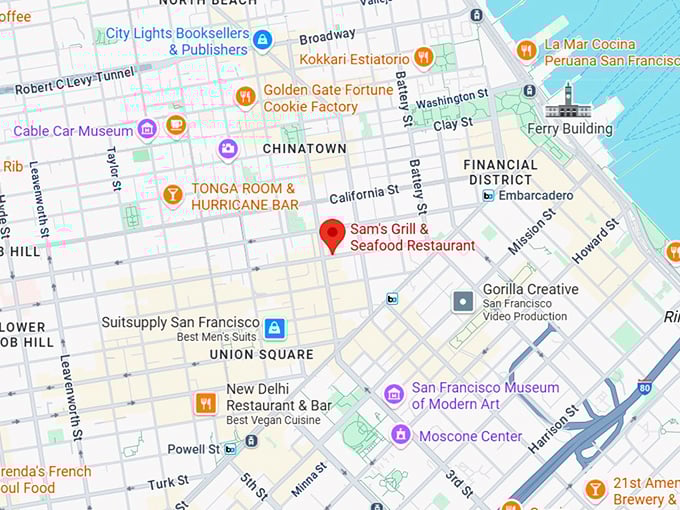 16. sam&rsquo;s grill & seafood restaurant map