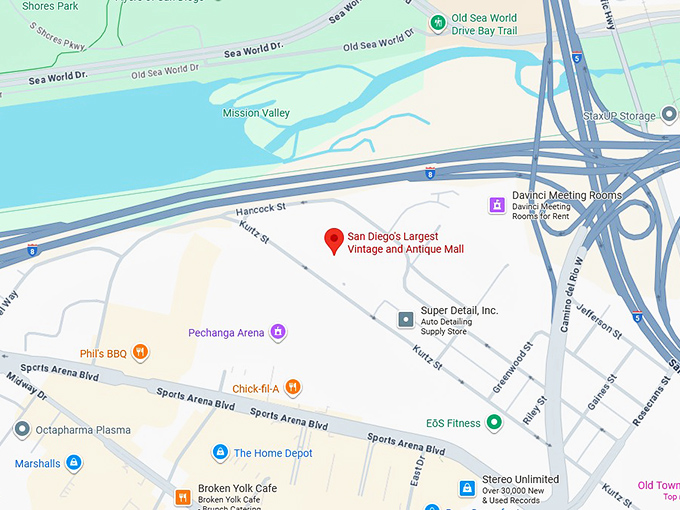 16. san diego's largest vintage and antique mall map