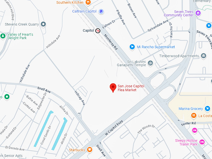 16. san jose capitol flea market map