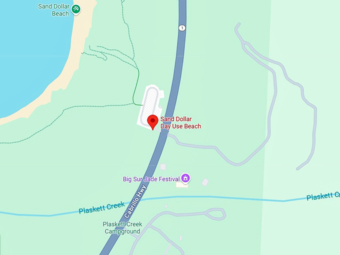 16. sand dollar day use beach map