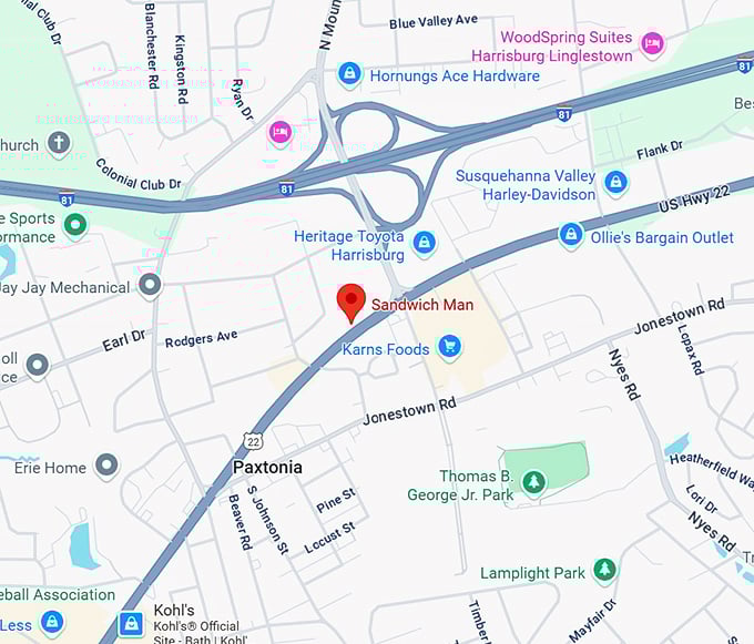 16. sandwich man map