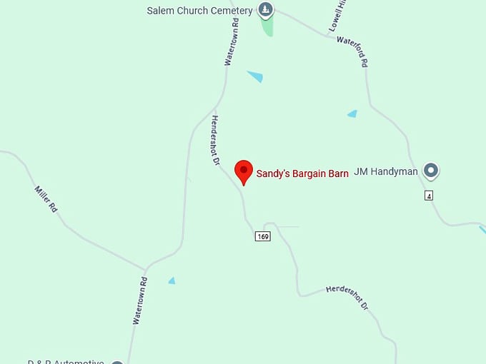 16. sandy's bargain barn map