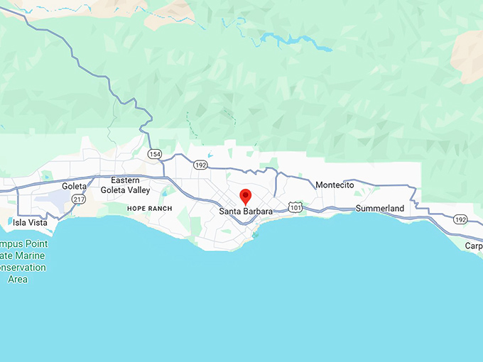 16. santa barbara ca map