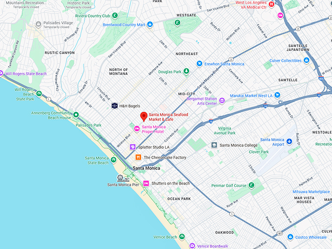 16. santa monica seafood market & cafe map