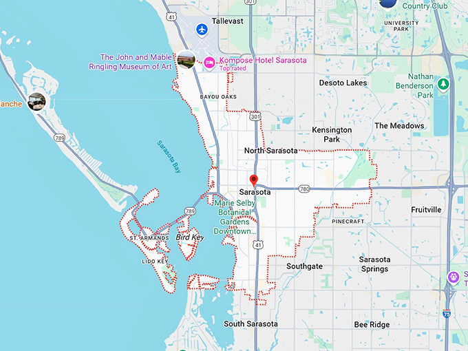 16. sarasota, fl map