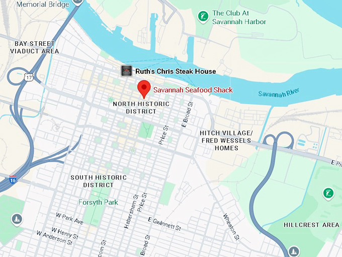 16. savannah seafood shack map