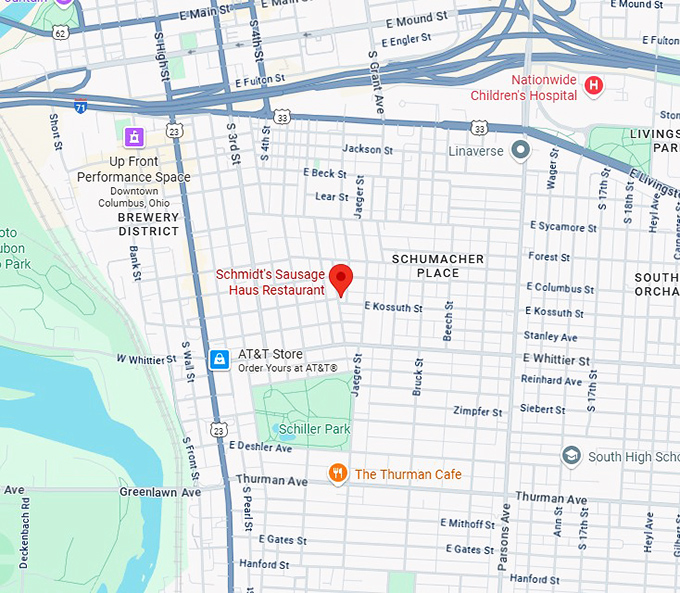 16. schmidt’s sausage haus restaurant map