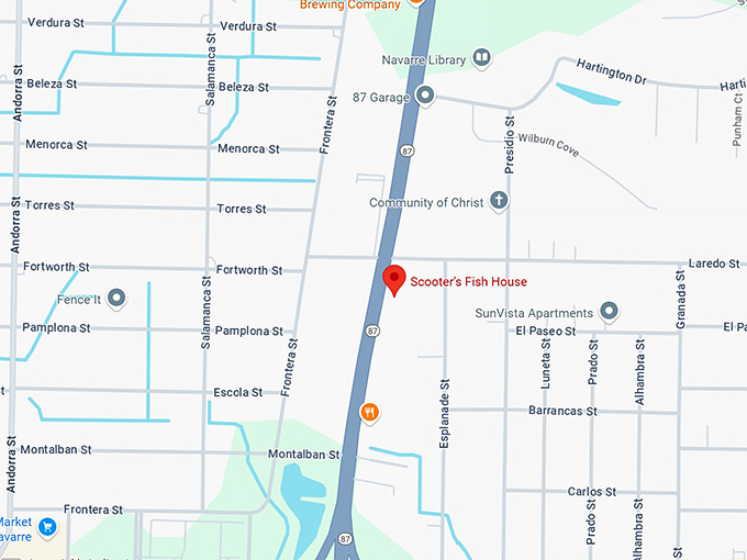 16. scooter's fish house map