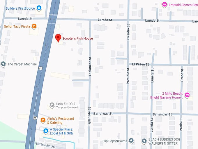 16. scooter's fish house map