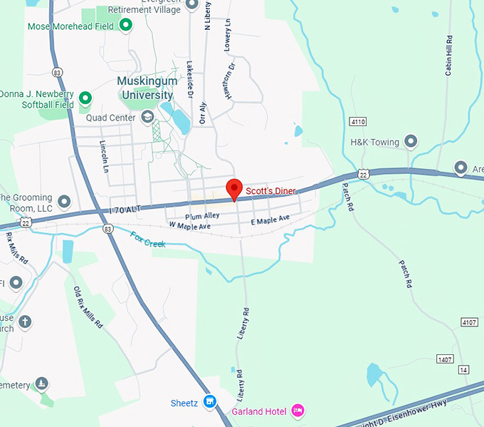 16. scott's diner map