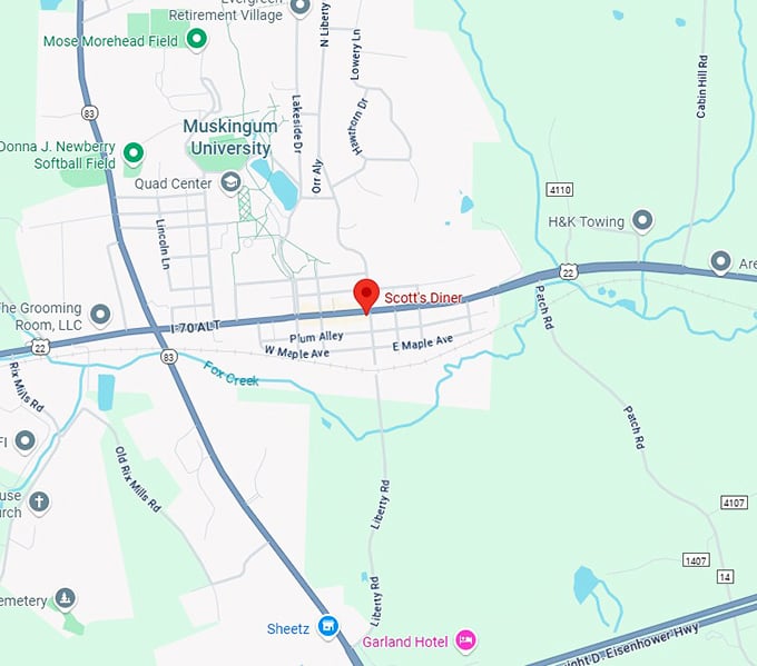 16. scott's diner map