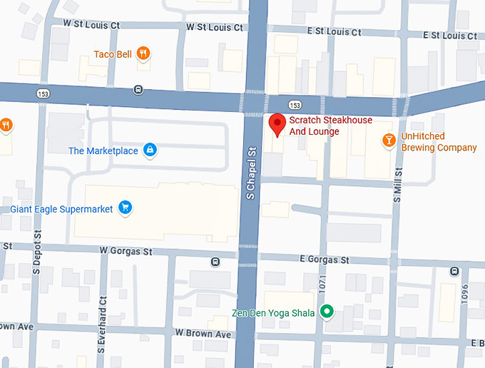 16. scratch steakhouse and lounge map