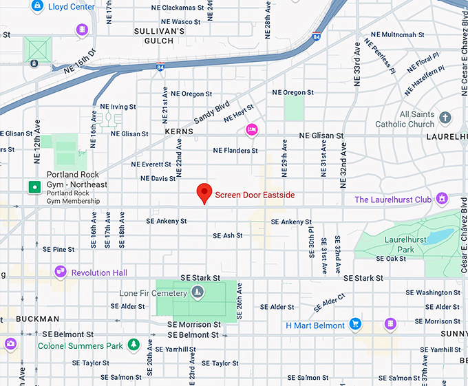 16. screen door eastside map