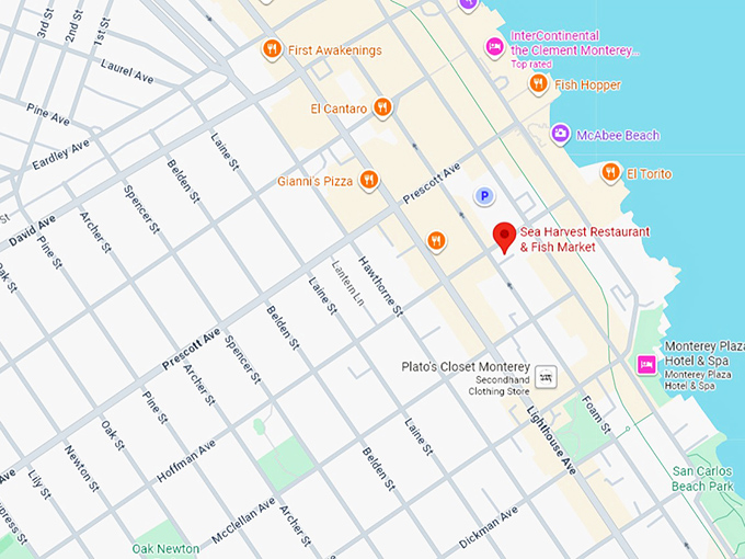 16. sea harvest restaurant & fish market map