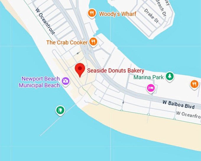 16. seaside donuts bakery map