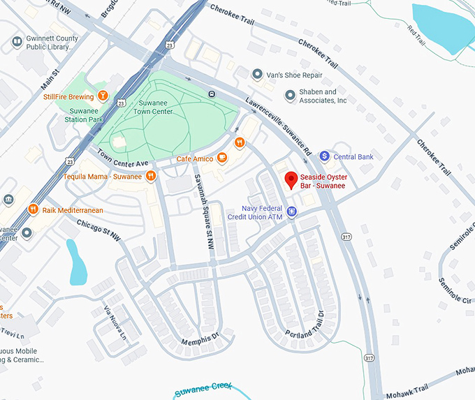 16. seaside oyster bar suwanee map