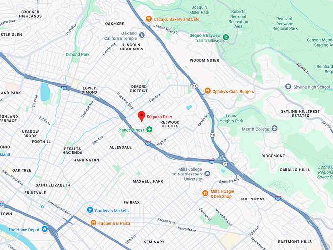 16. sequoia diner map