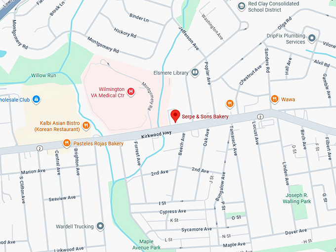 16. serpe & sons bakery map