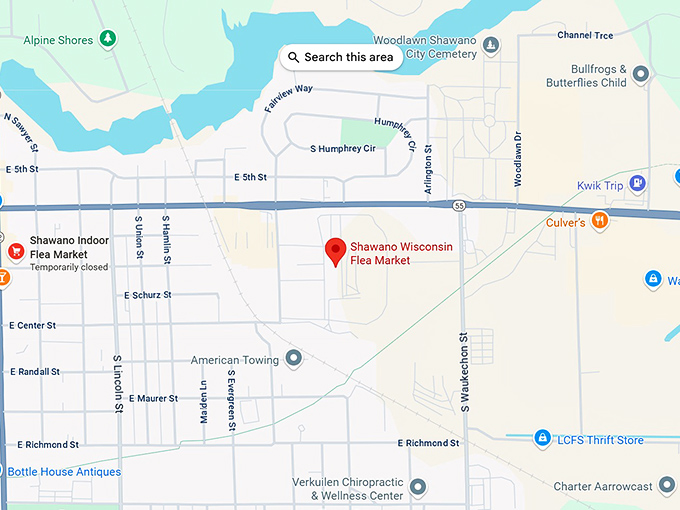 16. shawano wisconsin flea market map