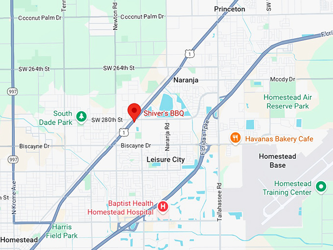 16. shiver’s bbq map