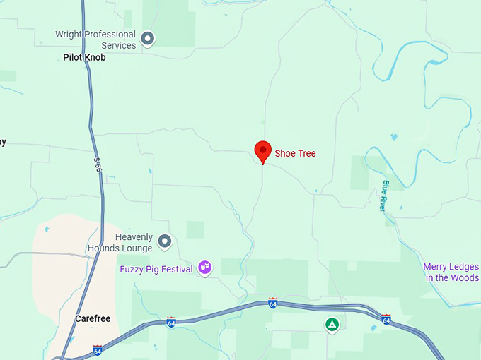 16. shoe tree milltown map