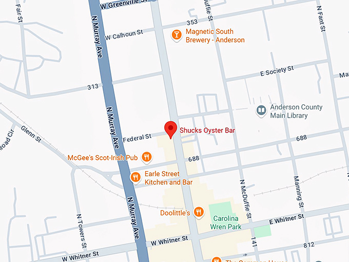 16. shucks seafood map