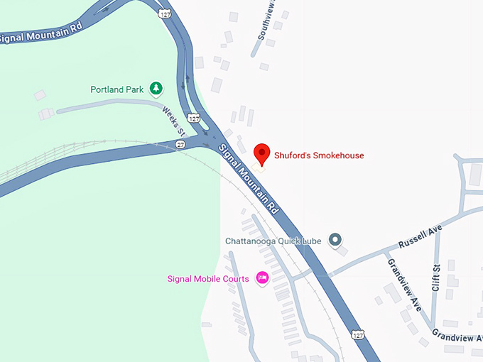 shuford&rsquo;s smokehouse map