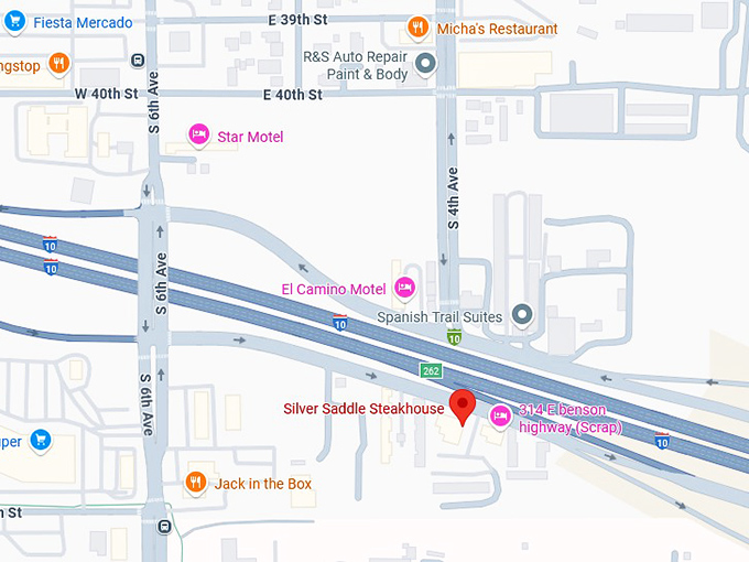 16. silver saddle steakhouse map