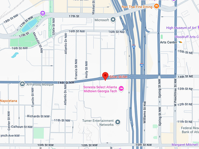 16. silver skillet restaurant map