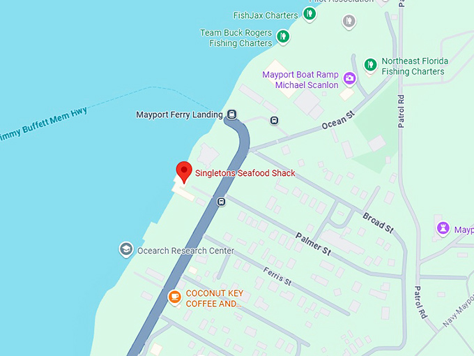 16. singletons seafood shack map