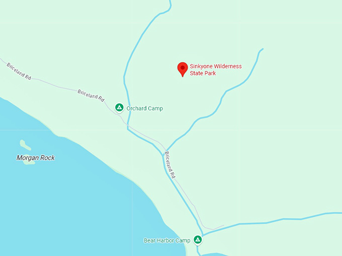 sinkyone wilderness state park map