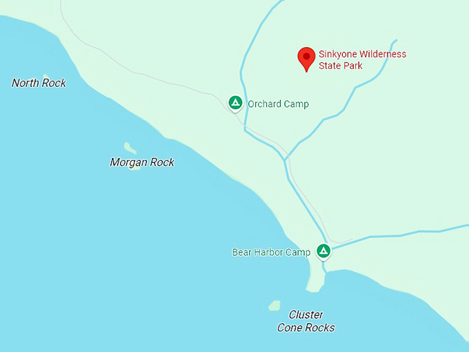 16. sinkyone wilderness state park map