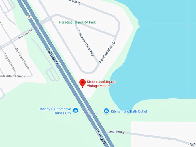 16. sisters junktiques vintage market haines city map